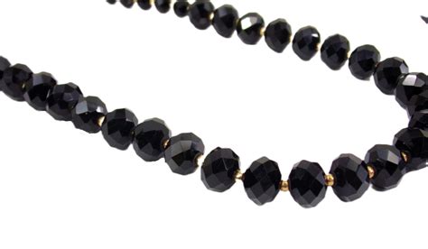 Black Glass Beaded Necklace Calisa Designs