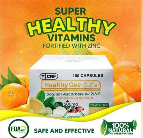 Healthy Cee Plus Sodium Ascorbate 500mg W Zinc 100 Capsules Lazada Ph