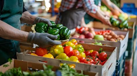 Premium Photo Surplus Food Distribution At Vibrant Community Center A Sustainable Approach To