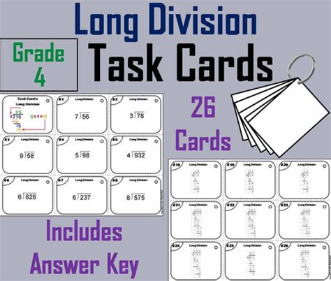 Long Division Task Cards Teaching Resources