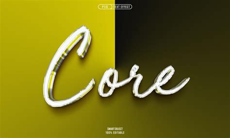 Premium Psd Free Psd Core Text Style Effect