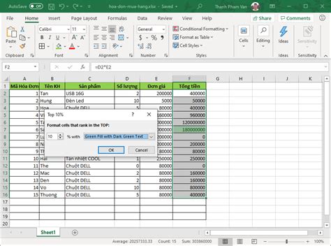 Định dạng có điều kiện trong excel học excel cơ bản viettuts