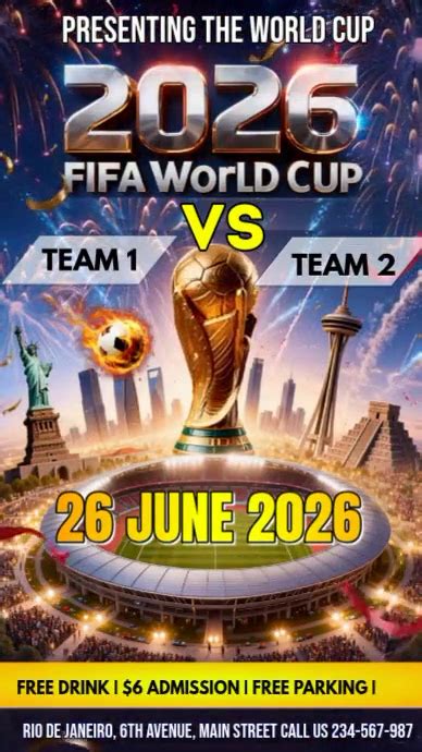 Plantilla De 2026 World Cup Trophy Celebration Postermywall