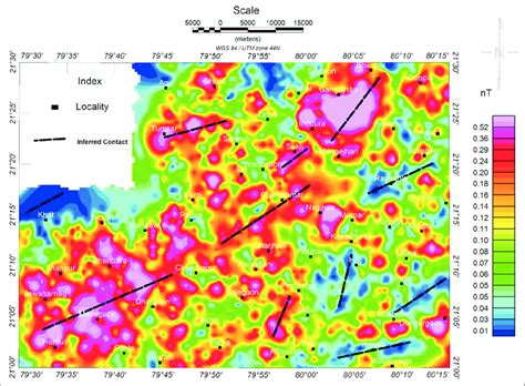Analytical Signal Of Magnetic Total Field Anomaly Contour Map Download Scientific Diagram