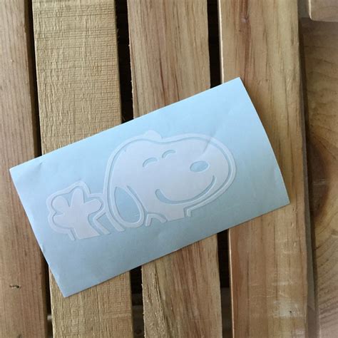 Snoopy Decal For Car Etsy