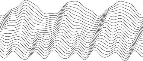 Abstract Wave Pattern With Curved Lines For Modern Design Concept And