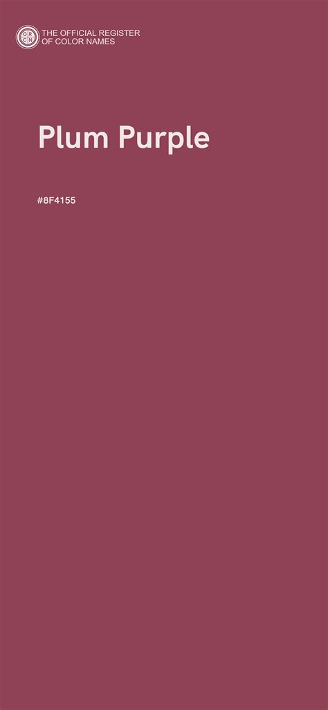 Plum Purple Color 8f4155 The Official Register Of Color Names
