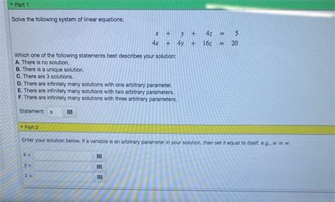 Solved Enter Your Solution Below If A Variable Is An