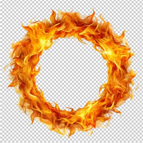 Fire Flame Circle Premium Ai Generated Psd