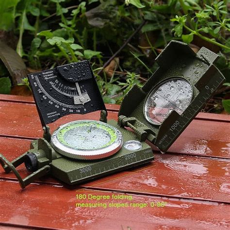 Mlc2 Professional Military Lensatic Sighting Metal Compass With Inclin Stealth Angel Survival