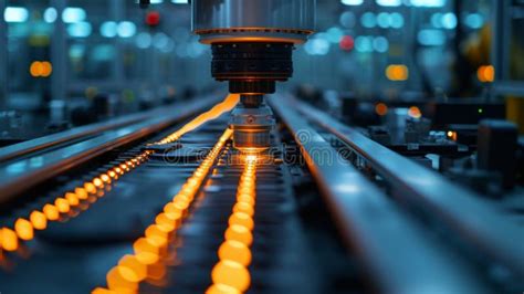 Modern Assembly Line Showcasing Streamlined Manufacturing Process Stock Illustration