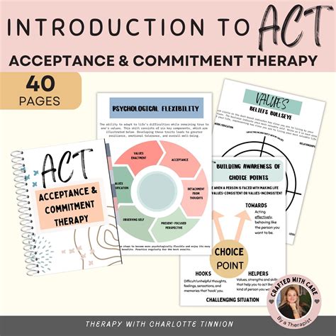Acceptance And Commitment Therapy Worksheets Act Workbook Act Therapy Radical Acceptance
