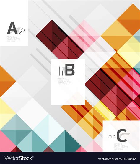 Modern Geometrical Abstract Background Squares Vector Image