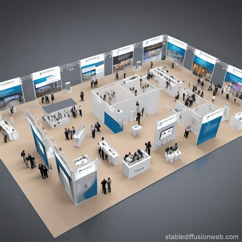 Floor Plan Of Different Exhibition Booths In A Large Space For A