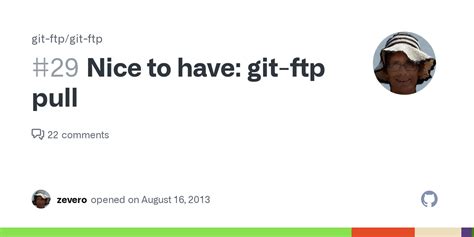 Nice To Have Git Ftp Pull · Issue 29 · Git Ftpgit Ftp · Github