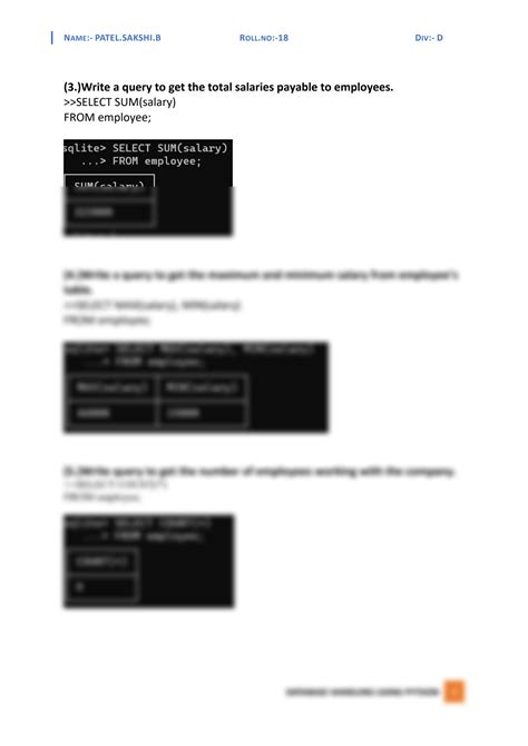 Solution Programming Skills Sqlite Queries Studypool