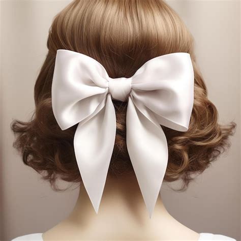 Premium Photo A Model With A Bow In Her Hair