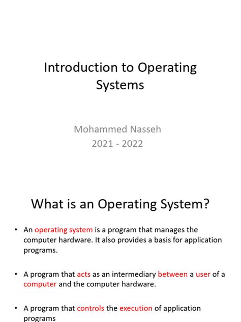 Os Lecture 1 Pdf Operating System Booting