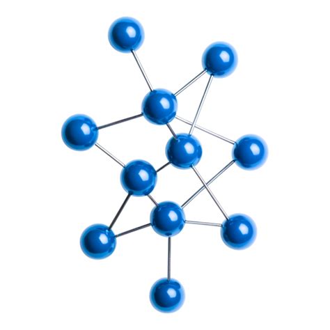 Blue Molecular Structure Representation 53178136 Png
