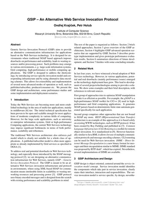 Pdf Gsip An Alternative Web Service Invocation Protocol