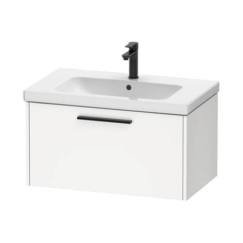 Duravit D Code Vanity Unit 1 Pull Out Compartment Matt White