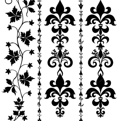 Premium Photo Wrought Iron With Fleur De Lis Borderlines Design