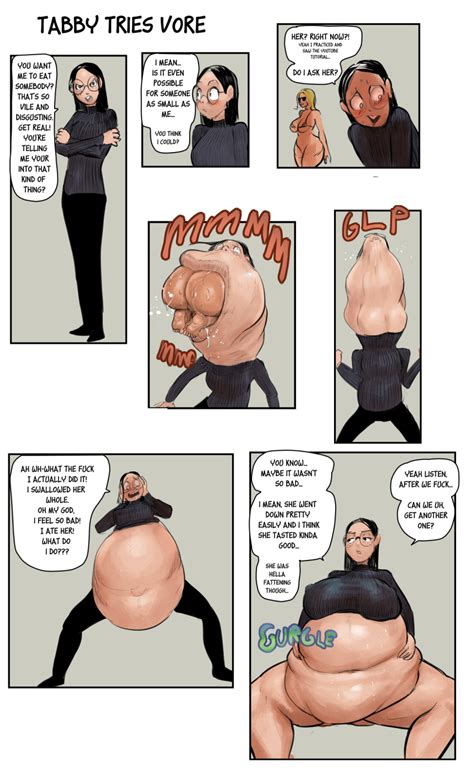 Rule 34 Comic Digestion Female Female Pred Female Prey Large Belly