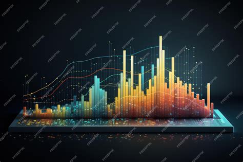 premium ai image 3d bar graph big stock financial data visualization analysis chart