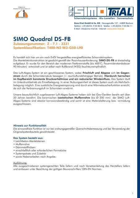 leistungsverzeichnis simo ds fb simo trial