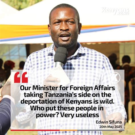 Ke Our Minister For Foreign Affairs Taking Tanzanias Side