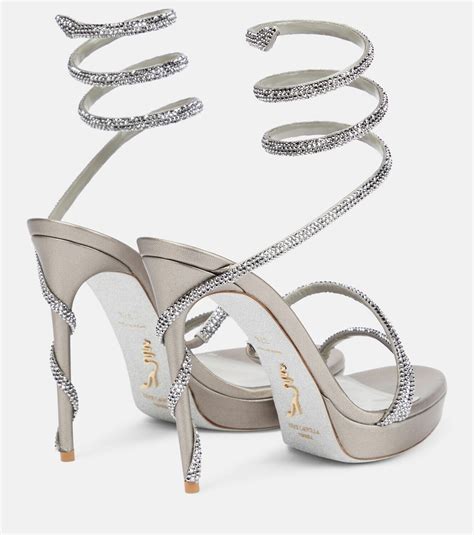 Rene Caovilla Margot Embellished Platform Sandals Rene Caovilla