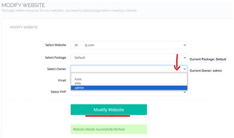 Modify Website Knowledge Base