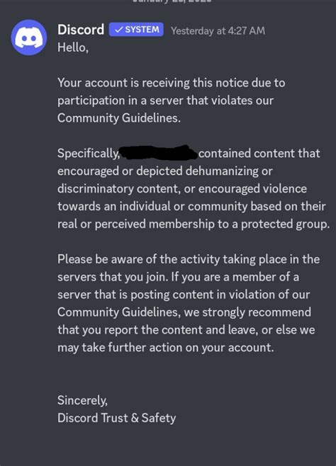 Will my account get banned for being in a server that broke ToS and got deleted by Discord? I ...