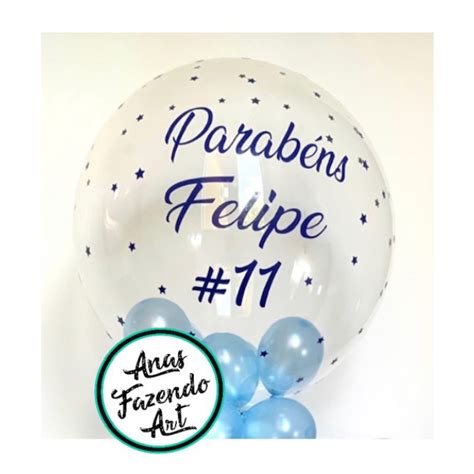 Balão Bubble Personalizado 24 Polegadas Shopee Brasil