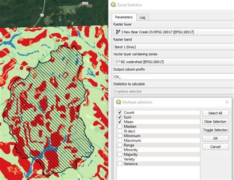 calculate area weighted average curve number using land cover raster