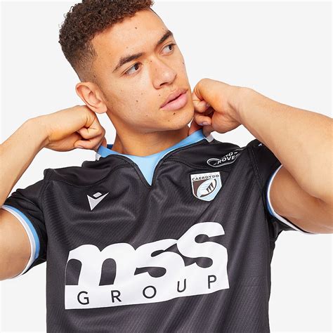 Macron Cardiff Blues 21 22 Alternate Replica Shirt Blue Mens Replica