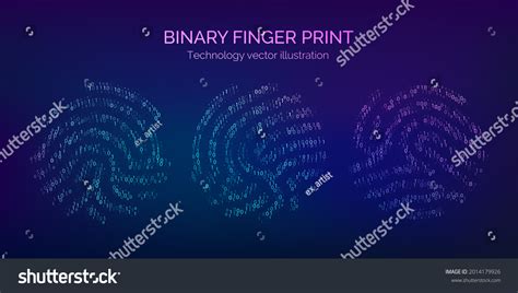 이진 코드 지문 집합입니다 소프트웨어 식별을 위한 스톡 벡터 로열티 프리 2014179926 Shutterstock