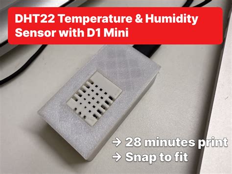 Dht22 And D1 Mini Temperature Sensor Sensor Case By Varunraj Dht22 And D1 Mini Temperature Sensor Sensor Case By Varunraj