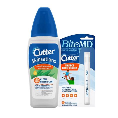 Cutter 6oz Skinsations Mosquito Insect Repellent Spray And Bite Md Insect Bite Relief Stick Hg