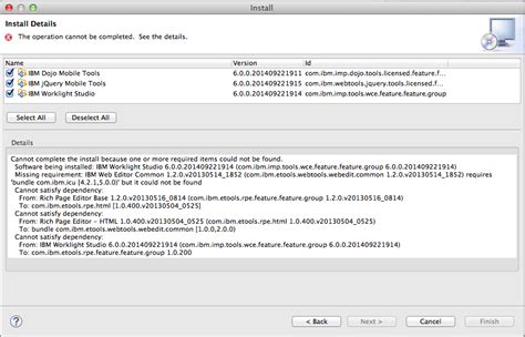Eclipse IBM Worklight 6 0 0 2 Returns Cannot Complete The Install Because One Or More