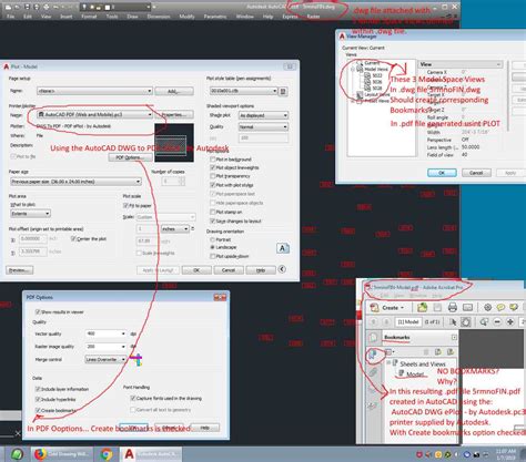 odd drawing will not create bookmarks in pdf from views when plotting with pc3 autodesk