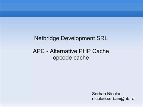 apc presentation odp