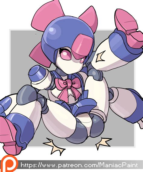 Rule 34 1girls Bow Brass Doll Joints Female Female Only Maniacpaint Medabots Medarot Mouthless