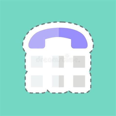Sticker Line Cut Teletype Suitable For Mobile Apps Symbol Simple