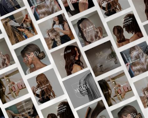 Hairstylist Instagram Post Templates Hairstylist Social Media