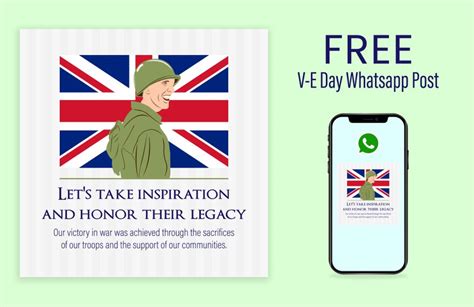 V E Day Whatsapp Post In Illustrator Psd Jpeg Png Svg Eps