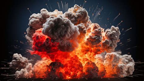Massive Explosive Eruption Captured In High Detail Generative Ai Stock Illustration