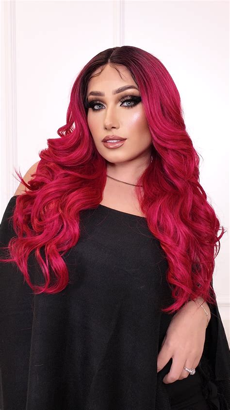 Ashley Lace Front Wig Hot Pink Shopangelixbeauty