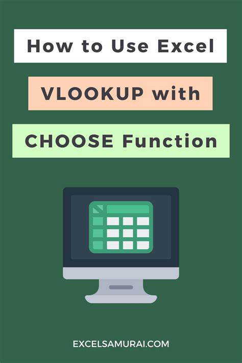 How To Use Excel Vlookup With Choose Function Excelsamurai Posted On
