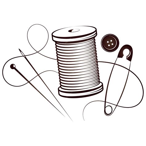Premium Vector Needle Spool Of Thread Button Design For Sewing And